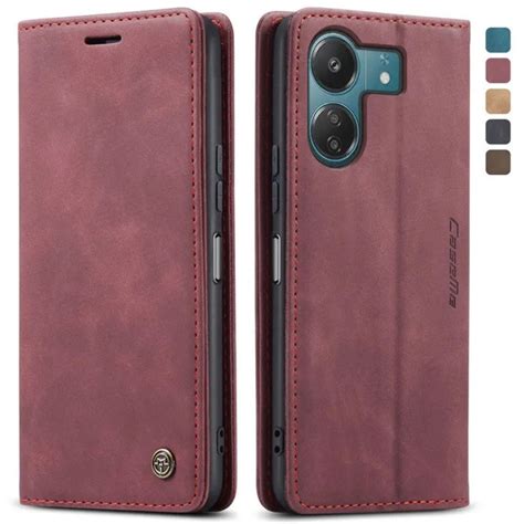 Caseme Кожаный чехол для Xiaomi Redmi 13c Poco C65 Сяоми Редми 13С Поко С65 Df с визитницей из