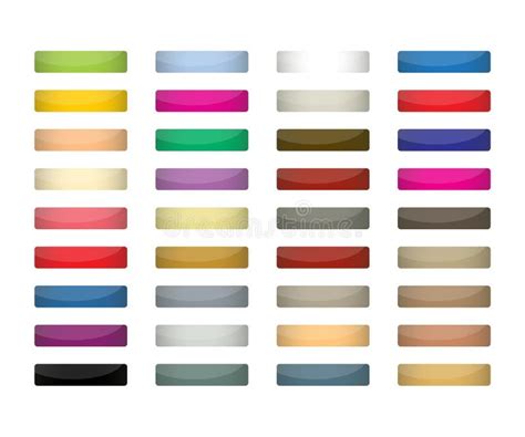 Glossy Web Buttons Vector For Web And UI Stock Vector Illustration Of Graphic Rectangle