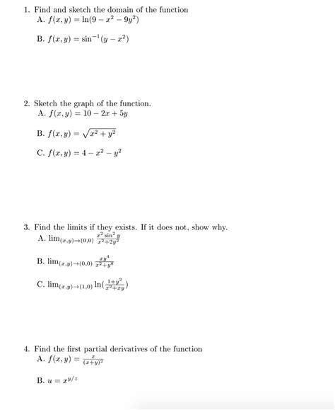 Solved 1 Find And Sketch The Domain Of The Function A F