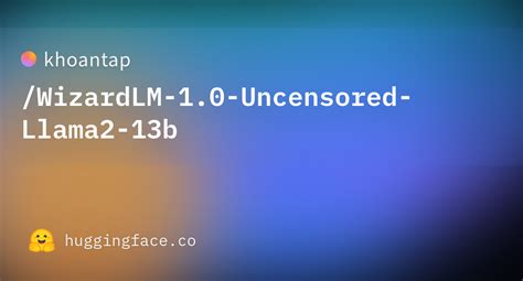 Khoantap Wizardlm Uncensored Llama B At Main