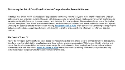 PPT Mastering Data Visualization With Power BI Unleash The Power Of Business PowerPoint