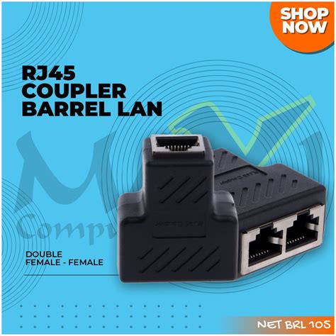 Jual RJ Coupler Female To Double Female Ethernet Splitter Barrel Lan Shopee Indonesia