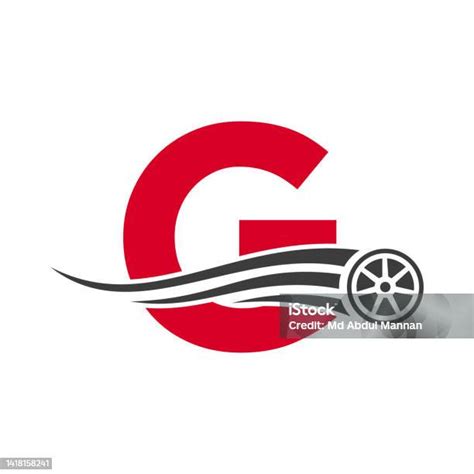 스포츠 자동차 편지 G 자동차 자동차 수리 로고 디자인 개념 운송 타이어 아이콘 벡터 템플릿 Brand Name Domestic