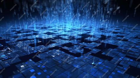 Premium Photo Futuristic Technology Background With Binary Code 3d