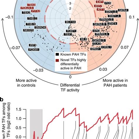 Differential Tf Binding Activity Between Pah And Controls A Circular