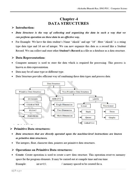 Chapter 4 Data Structure Pdf Data Type Integer Computer Science