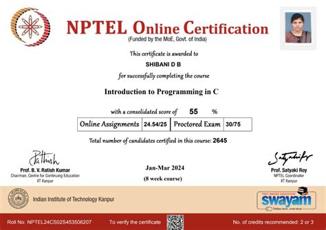 Nptel Programming Cprogramming Onlinelearning Shibani D B