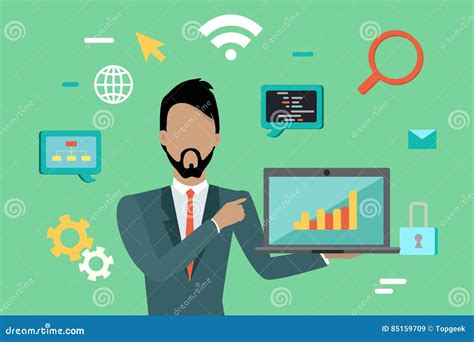 Web Design SEO Infographic Concept Stock Vector Illustration Of Page Marketing 85159709