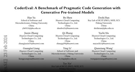 Paper Page Codereval A Benchmark Of Pragmatic Code Generation With