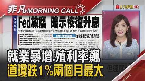 美adp暴增fed升息機率升至9成 美2年期公債殖利率一度5創16年高 葉倫今會陸總理李強 超微ceo上海ai大會開講｜主播陳韋如｜【非凡