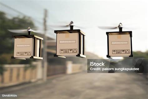 산업용 물류 수출 수입 제품 택배 물류 운송 운송 운송 또는 자동차 자동차 부품 3d 렌더링에서 비행하는 드론 기술 엔지니어링 장치 산업 3차원 형태에 대한 스톡 사진 및