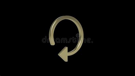 Golden Icon Gear With Arrows Rotate Around It Axis On A White Studio