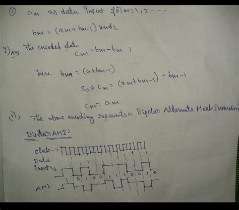 Solved 1 Consider The Bit Stream 01001110 Sketch The Waveforms For