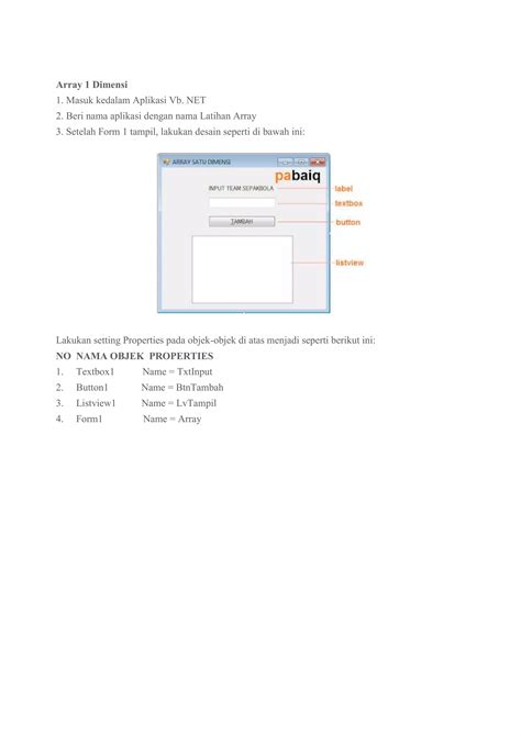 Fungsi Array Pada Vbdocx