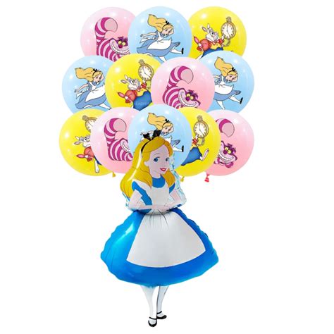 Globo Aluminio 12 Globos Látex Cumpleaños Alicia En El País De Las Maravillas Tu Fiesta A Un