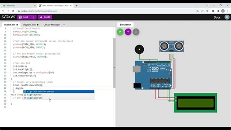Sensor Ultrasonik Menggunakan Buzzer Dan Lcdi2c Youtube