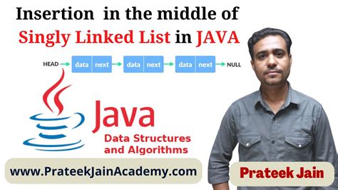Lecture 14 Insertion In The Middle Of Singly Linked List In Java Youtube
