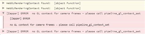 Camera Shows White Background No GL Context For Camera Frames