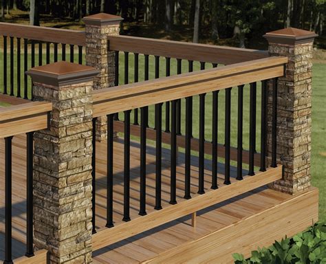 Black Vinyl Porch Railing With Wood — Randolph Indoor And Outdoor Design