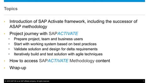 Sap Activate Introducing Sa Ps Next Generation Agile Based Methodology Ppt