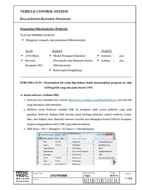 09 65151010 Pr Pengenalan Mikrokontroler Arduino Pdf