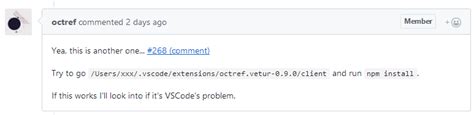 0 6 10 Vue Language Server Failed To Start Issue 212 Vuejs Vetur GitHub