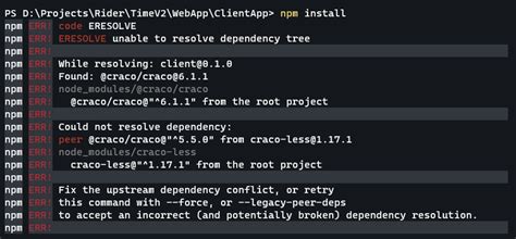 missing dependency · issue 55 · docspring craco less · github