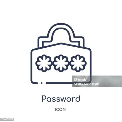 인터넷 보안 개요 컬렉션의 선형 암호 아이콘입니다 얇은 라인 암호 아이콘 흰색 배경에 고립입니다 비밀 번호 유행 그림 0명에 대한 스톡 벡터 아트 및 기타 이미지 Istock