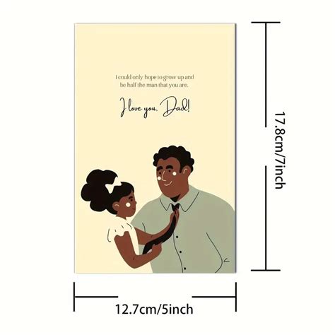 כרטיס ברכה ליום האב הודעת אני אוהב אותך אבא מרגשת מתנה Temu