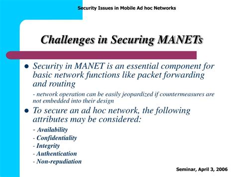 Ppt Security Issues In Mobile Ad Hoc Networks Powerpoint Presentation Id 1187661