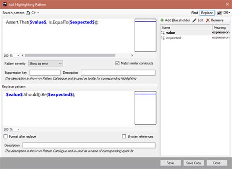 Custom Inspection Patterns In Resharper Niche Software