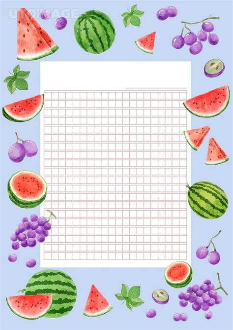 과일오브젝트 006 Spai545 유토이미지 일러스트 식품 푸드 음식 과일 아날로그 종이 프레임 배경 열매
