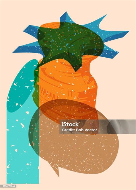 기하학적 모양의 말풍선이 있는 Risograph Electric Sander 트렌디한 Riso 그래프 인쇄 텍스처 스타일 디자인의 개체는 기하학 요소가 있습니다 Brand