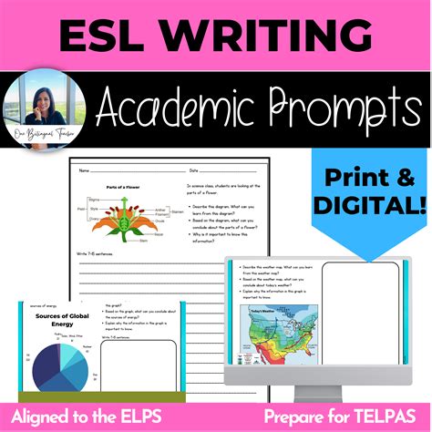 Esl Test Prep Academic Writing Prompts Classful