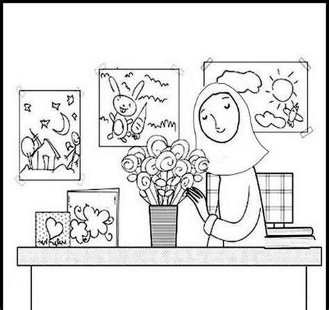 45 نقاشی روز معلم کودکانه ساده دخترانه و پسرانه برای رنگ آمیزی