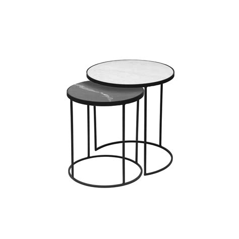 Nested Side Table Salt And Pepper