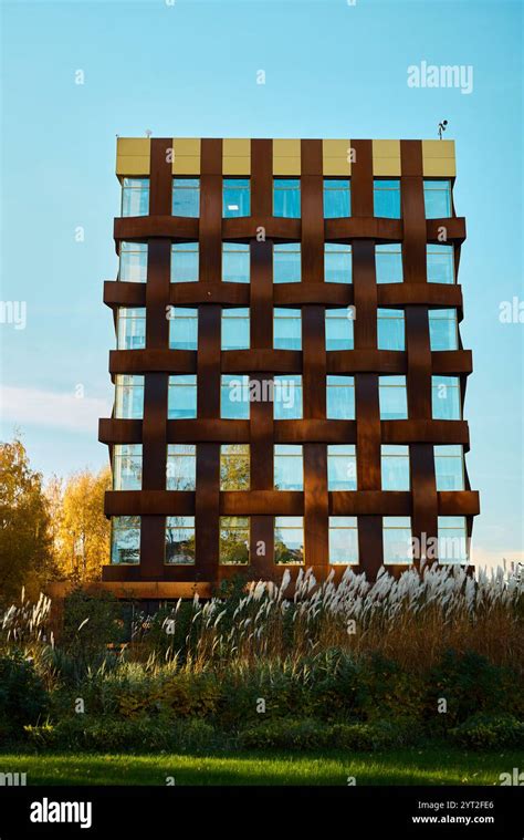a modern architectural structure that boasts a unique and captivating