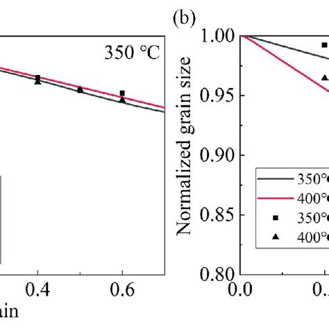 Evolution Of The Grain Size At Various Temperatures And Strain Rates