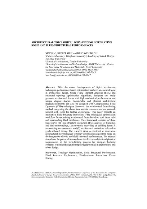 Pdf Architectural Topological Form Finding Integrating Solid And