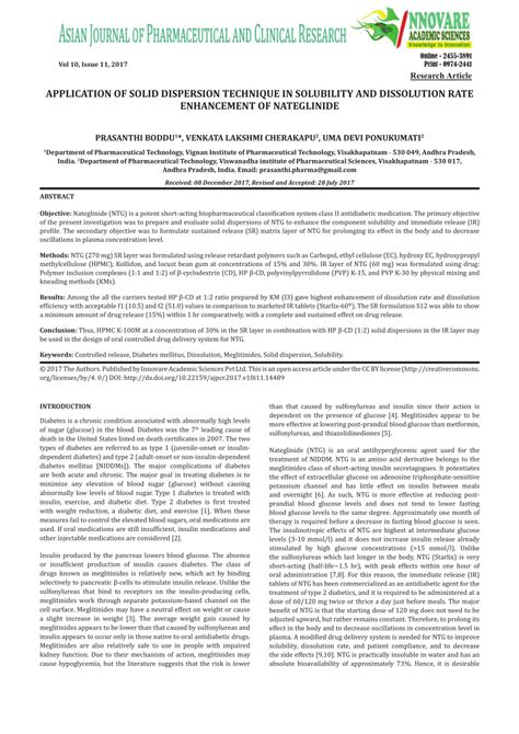 Pdf Application Of Solid Dispersion Technique In Solubility And Dissolution Rate Enhancement