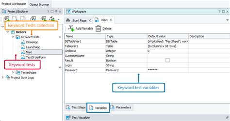 Variables Object TestComplete Documentation