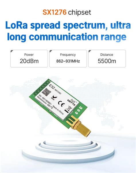 Sx1276 Lora Module 868mhz 915m Ebyte E32 900t20d V8 100mw 57 Off