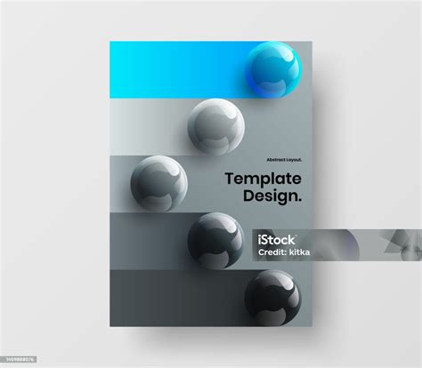 밝은 3d 구체 회사 표지 템플릿입니다 프리미엄 첫 페이지 벡터 디자인 개념입니다 A4 용지에 대한 스톡 벡터 아트 및 기타 이미지 A4 용지 개념 고급 Istock