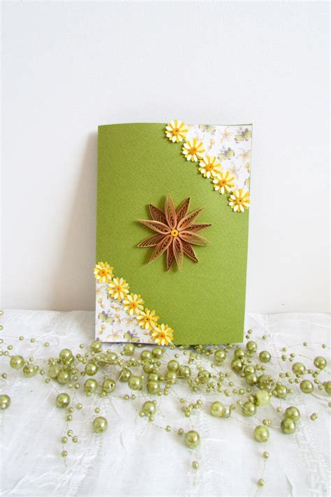 Квилинг картичка за рожден ден юбилей Цветница Handmasters Bg