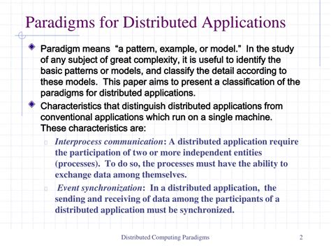 Ppt Exploring Distributed Computing Paradigms Models And