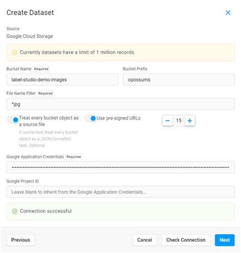 Label Studio Enterprise Documentation Create A Dataset To Use With Data Discovery In Label