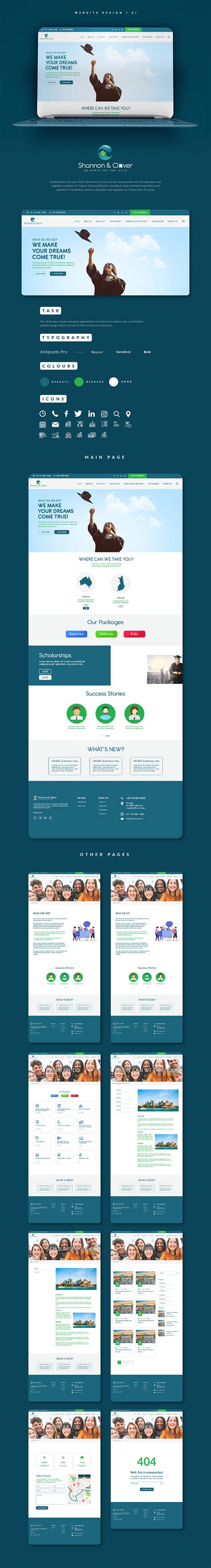 Shannon And Clover Website Ui Design Behance