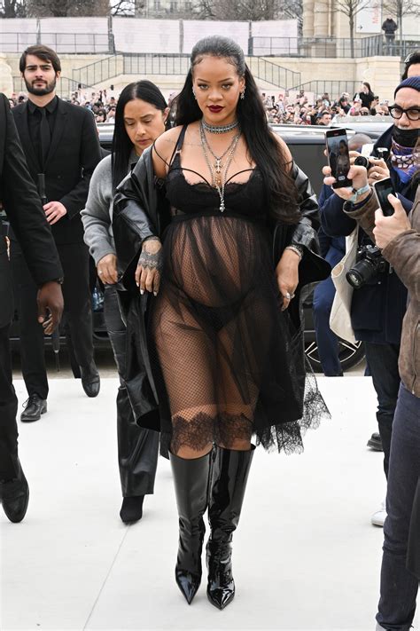 A Sheer Dior Dress Is Rihannas Most Sensational Maternity Look To Date