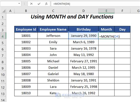 How To Sort Birthdays By Month And Day In Excel 5 Ways Exceldemy