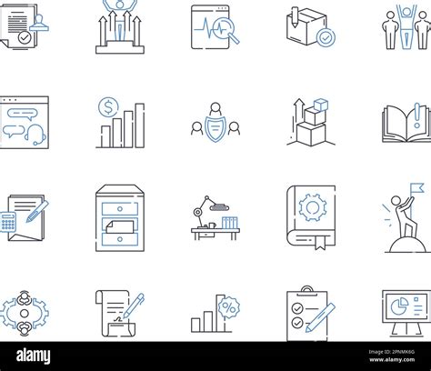 Innovation And Improvement Line Icons Collection Progress Advancement Growth Modernization